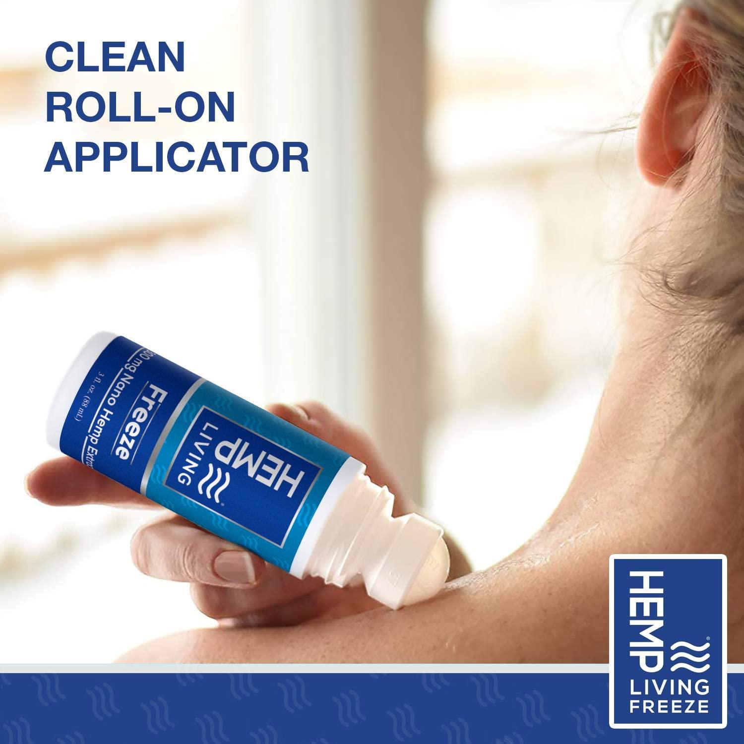 Hemp Living Freeze Nano Hemp Extract | Topical Cold Therapy Roll On 300 ...