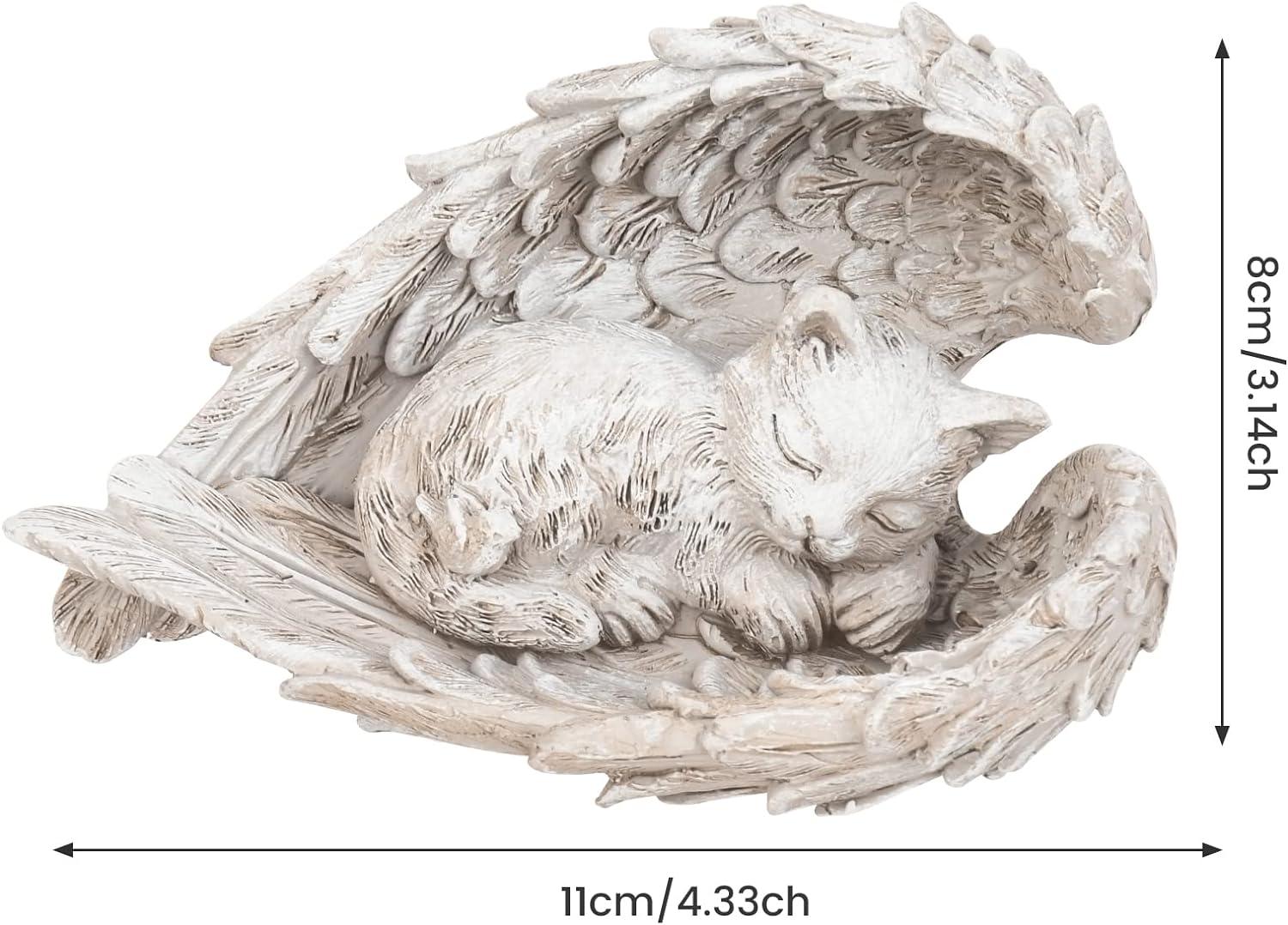 Cat Memorial Stone - Angel Cat Statue for Garden (4.33*3.14in) | Buy ...