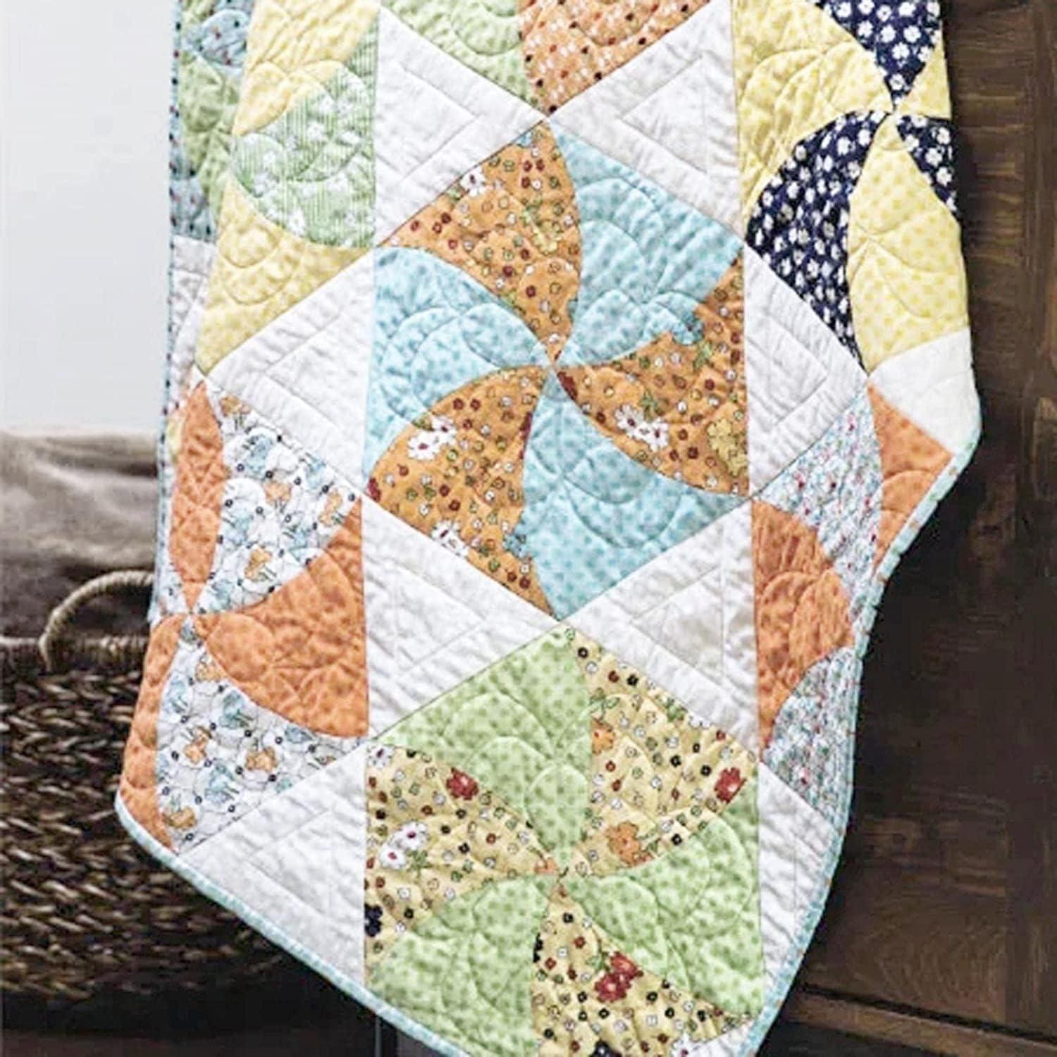 Fuvtory Twisted Pinwheel Template 2PCS - Acrylic Quilting Templates for ...