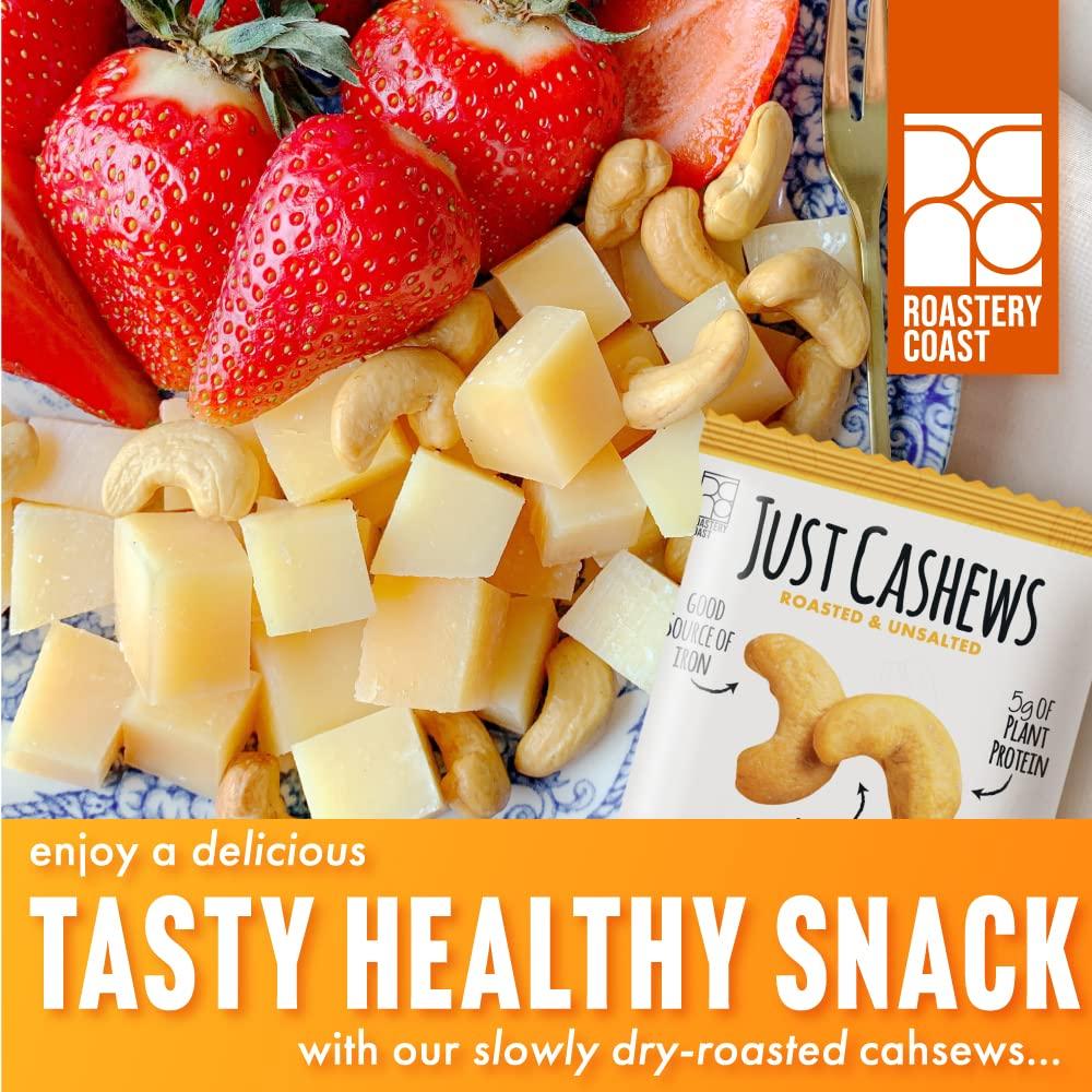 Roastery Coast Just Cashews - Unsalted Whole Cashew Nuts (1 Oz each ...