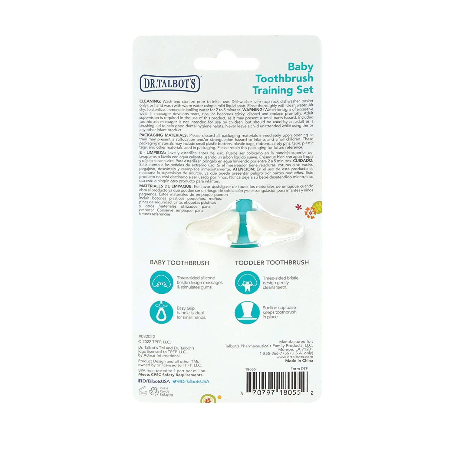 Dr. Talbot's Baby Toothbrush Training Set - BPA Free (6+ Months) | Buy ...