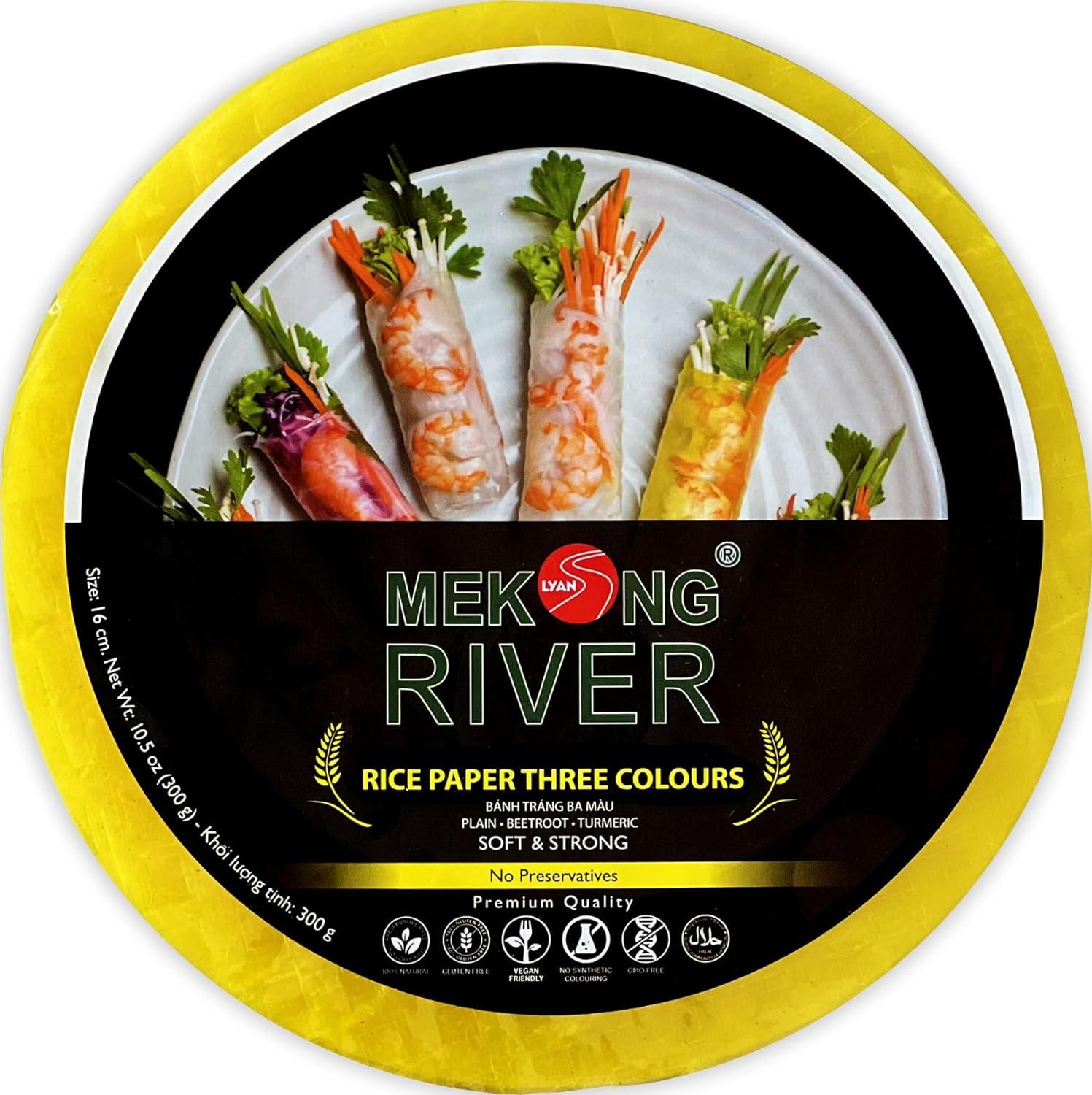 Lyan Mekong River Banh Trang Vietnamese Three Colours Rice Paper Round ...