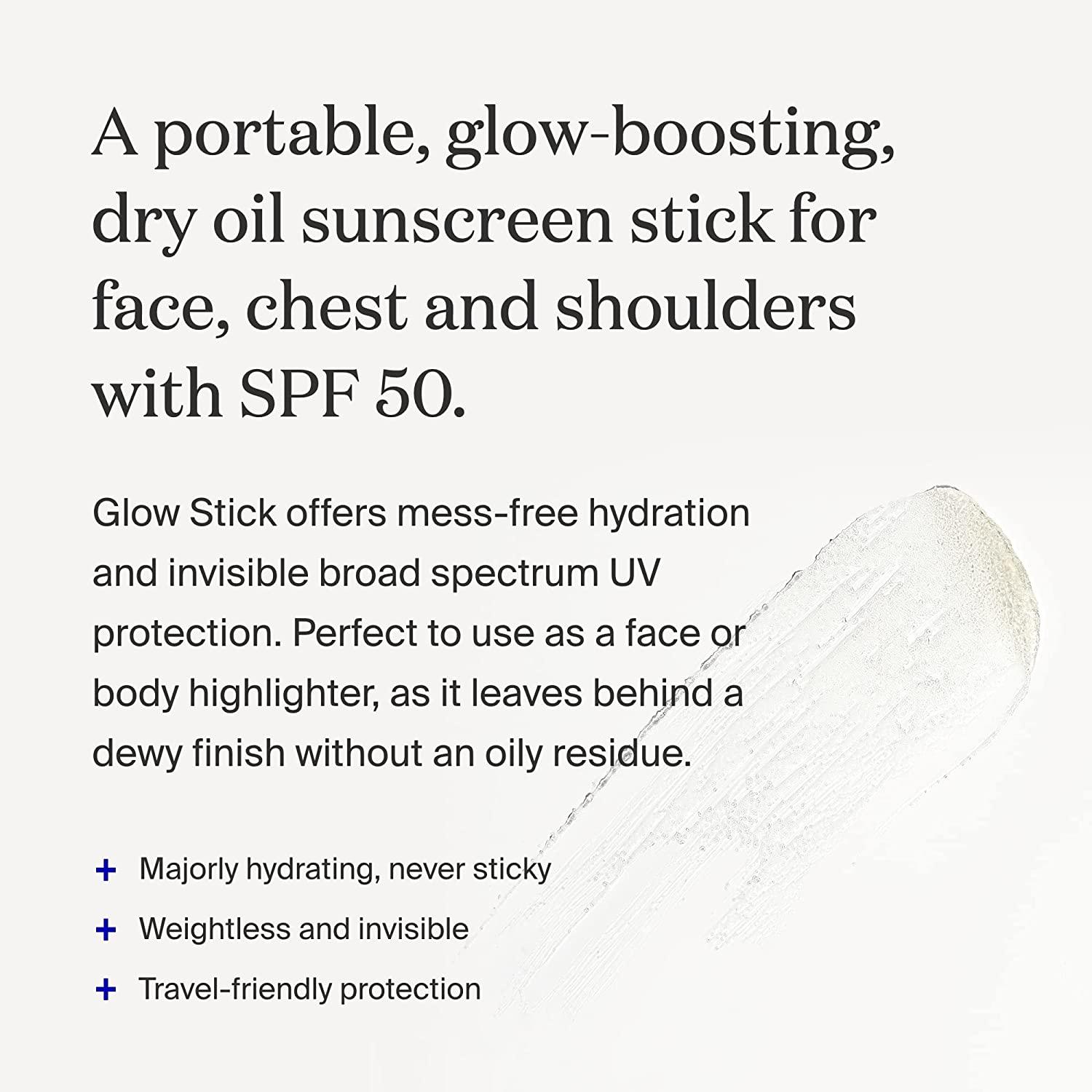 Supergoop! Glow Stick SPF 50 - 2 Pack Hydrating Sunscreen Stick for ...