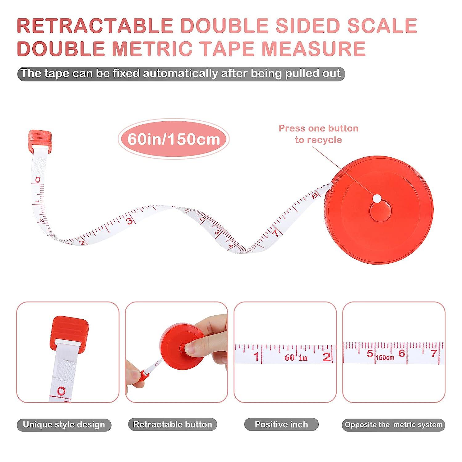 Soft Retractable Measuring Tape Double-Scale 60-Inch/150cm for Body ...