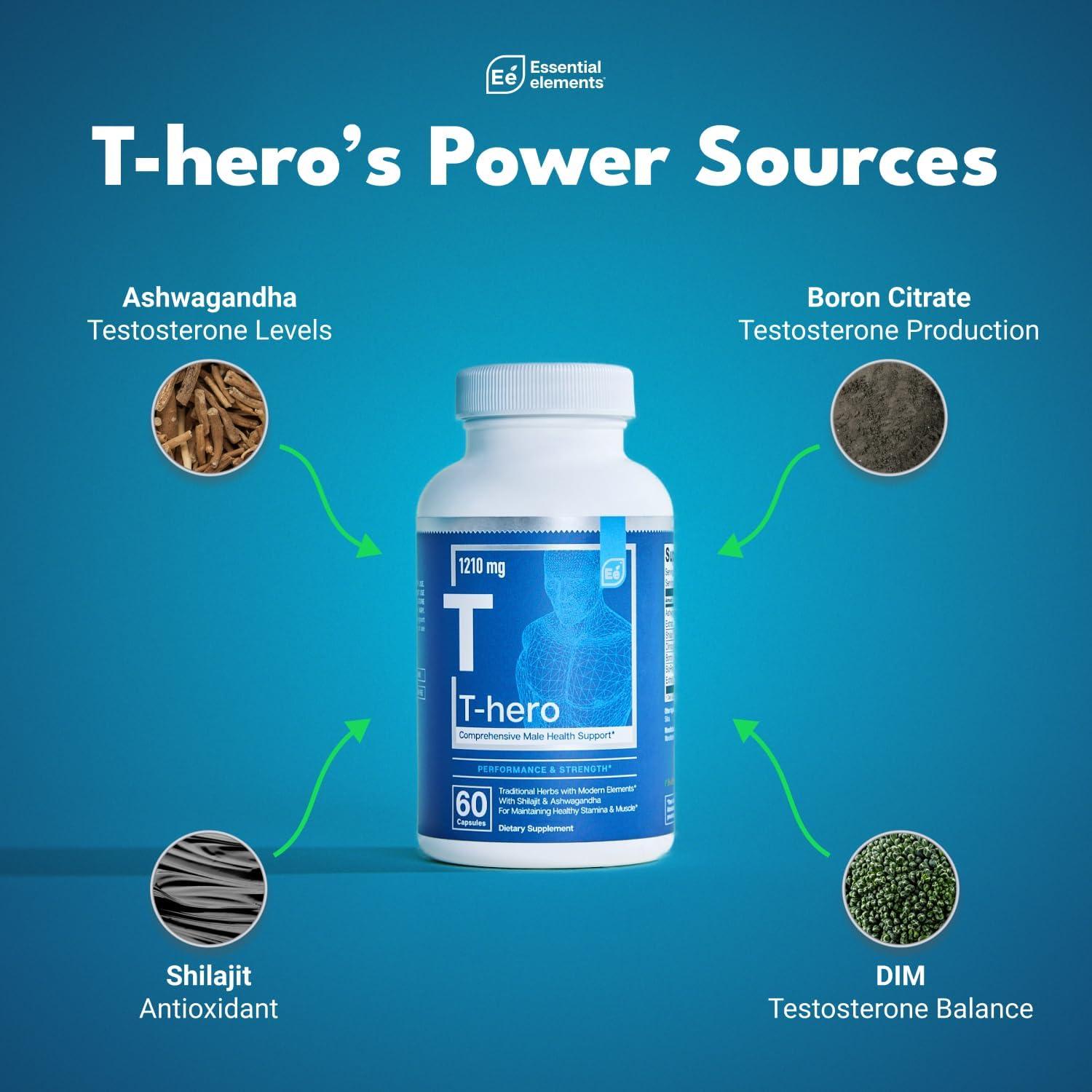 Essential Elements Male Health Supplement | T-Hero T-Health & Muscle ...