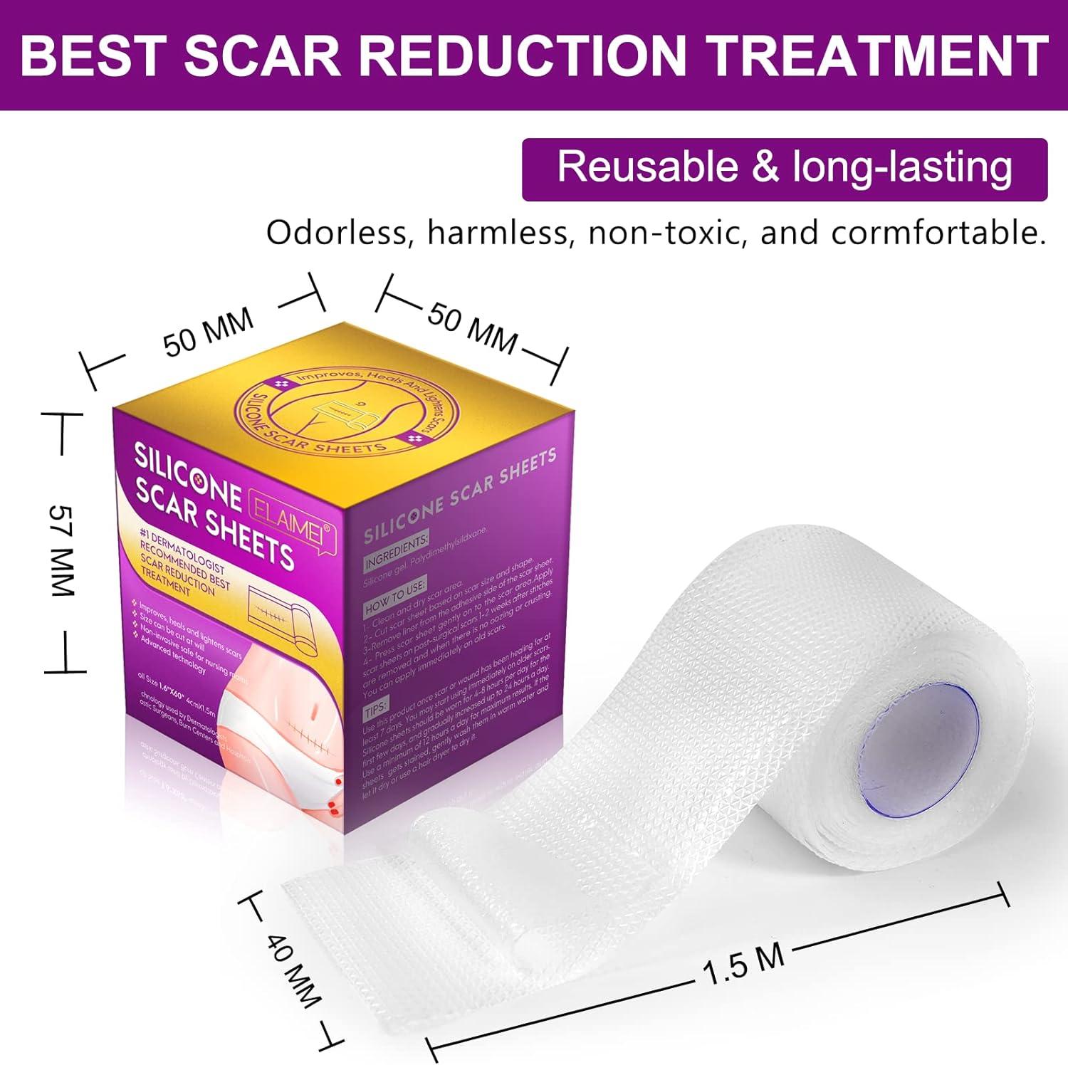 Silicone Scar Sheets Scar Removal Gel Tape Roll Scar Removal Sheet Long ...