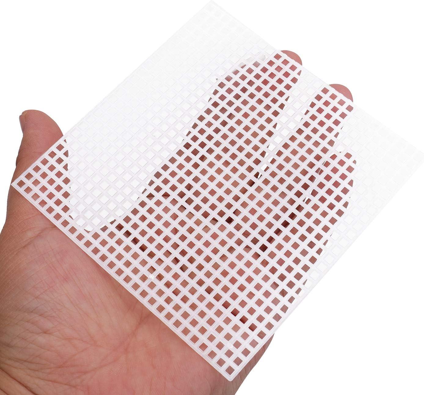 Tosnail 100 Pieces 4 x 4 Clear Plastic Canvas Mesh Sheets - Ideal for ...
