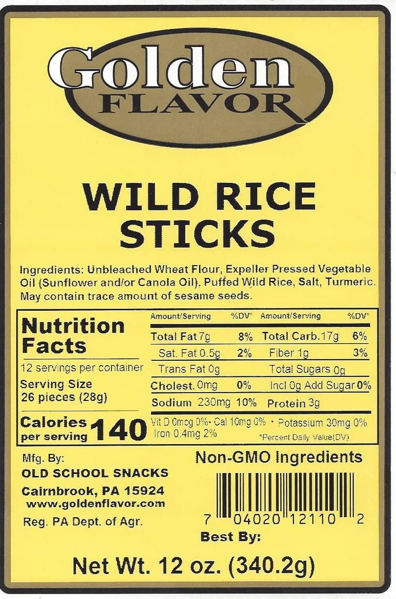 Golden Flavor Wild Rice Sticks - 3 lbs (4x12oz Bags) | Buy Now with ...
