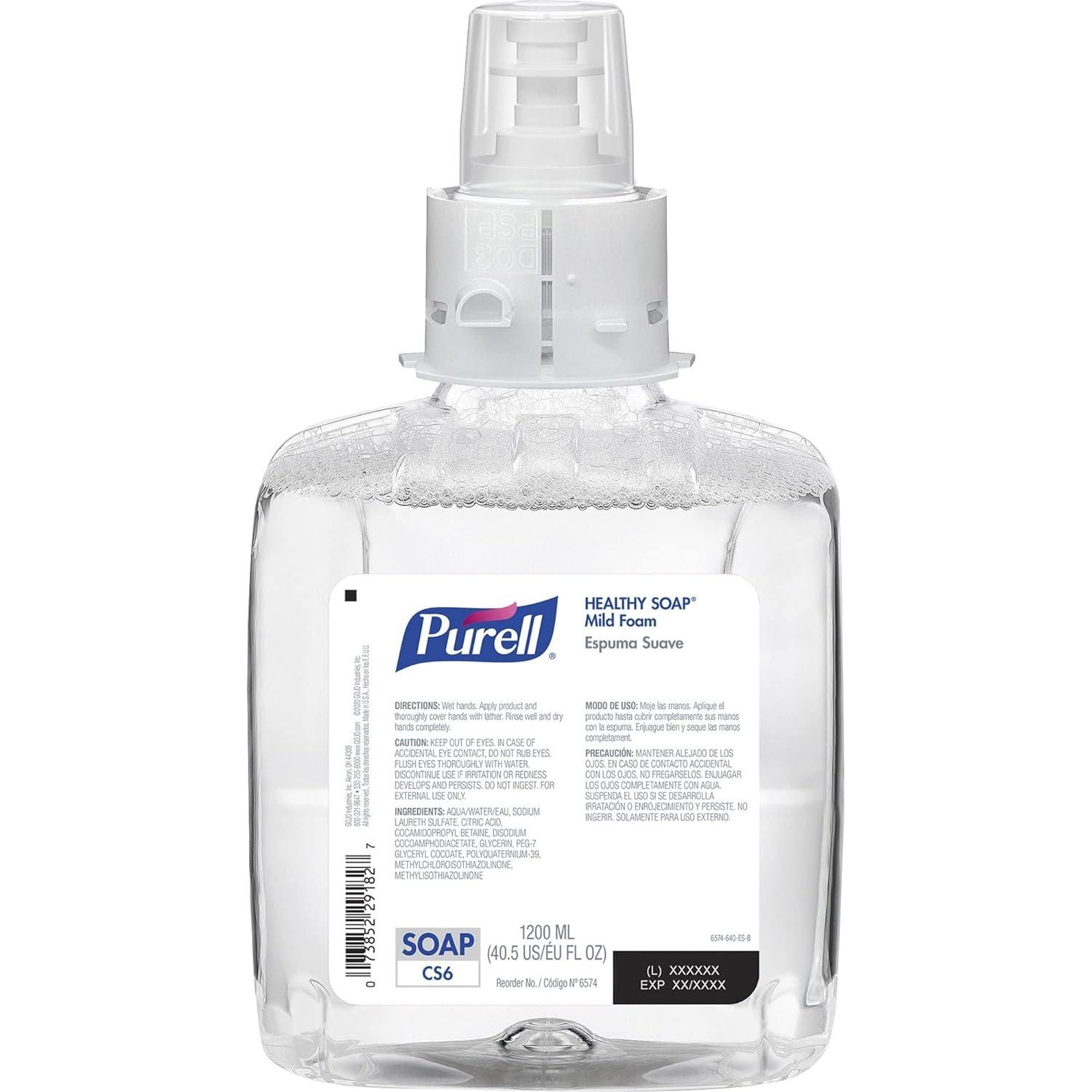 Purell CS6 Healthy Soap Mild Foam Refill 40.5 Oz - Hygienic and Gentle ...
