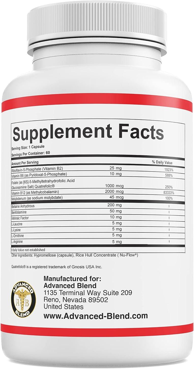 Bplex-Pro Advanced Blend with 1000mcg Quatrefolic & 1500mcg ...
