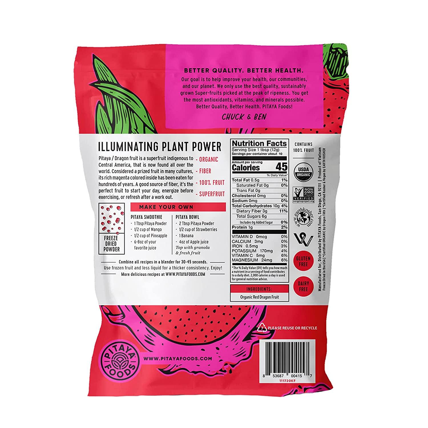 Organic Freeze Dried Red Dragon Fruit Powder - USDA & Oregon Tilth ...