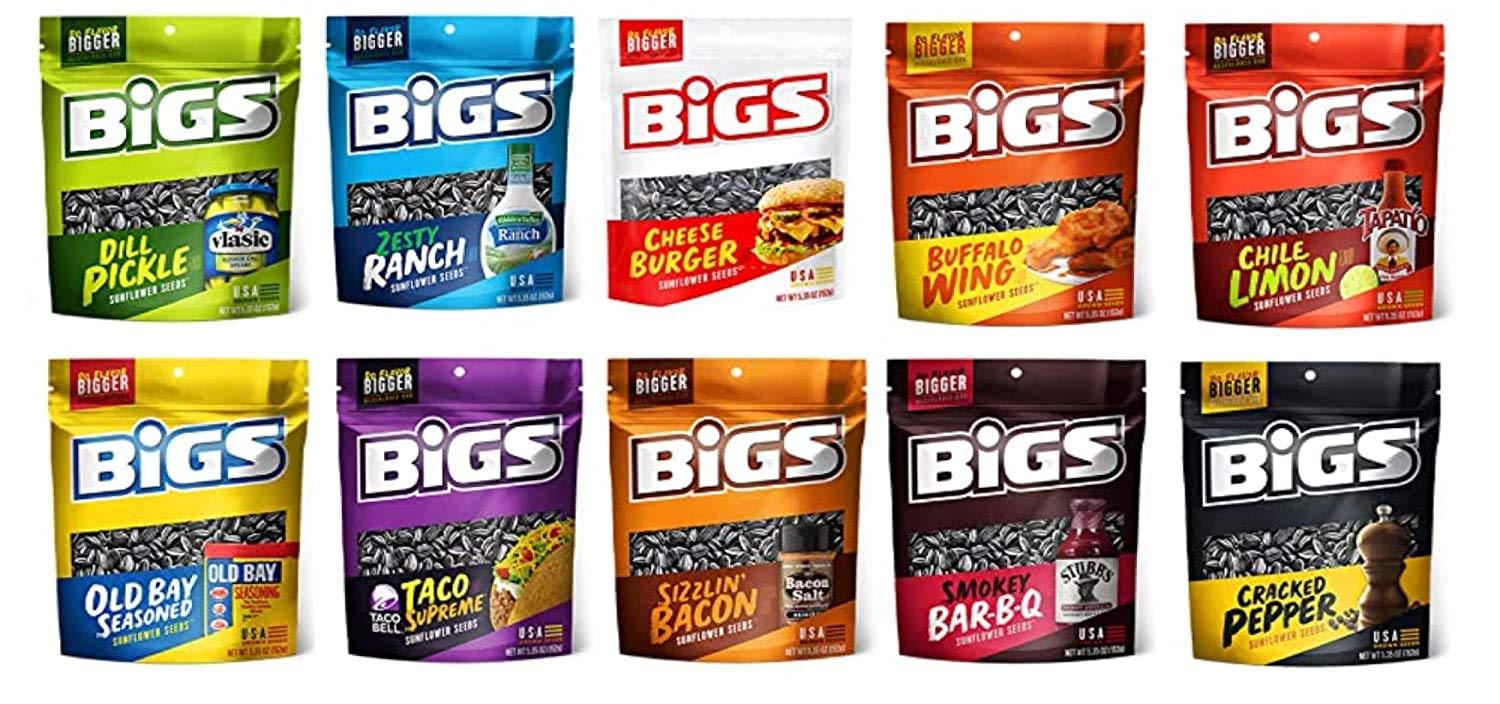 BIGS and DAVID Sunflower Seeds Variety Pack | 20 Unique Flavors | Buy ...