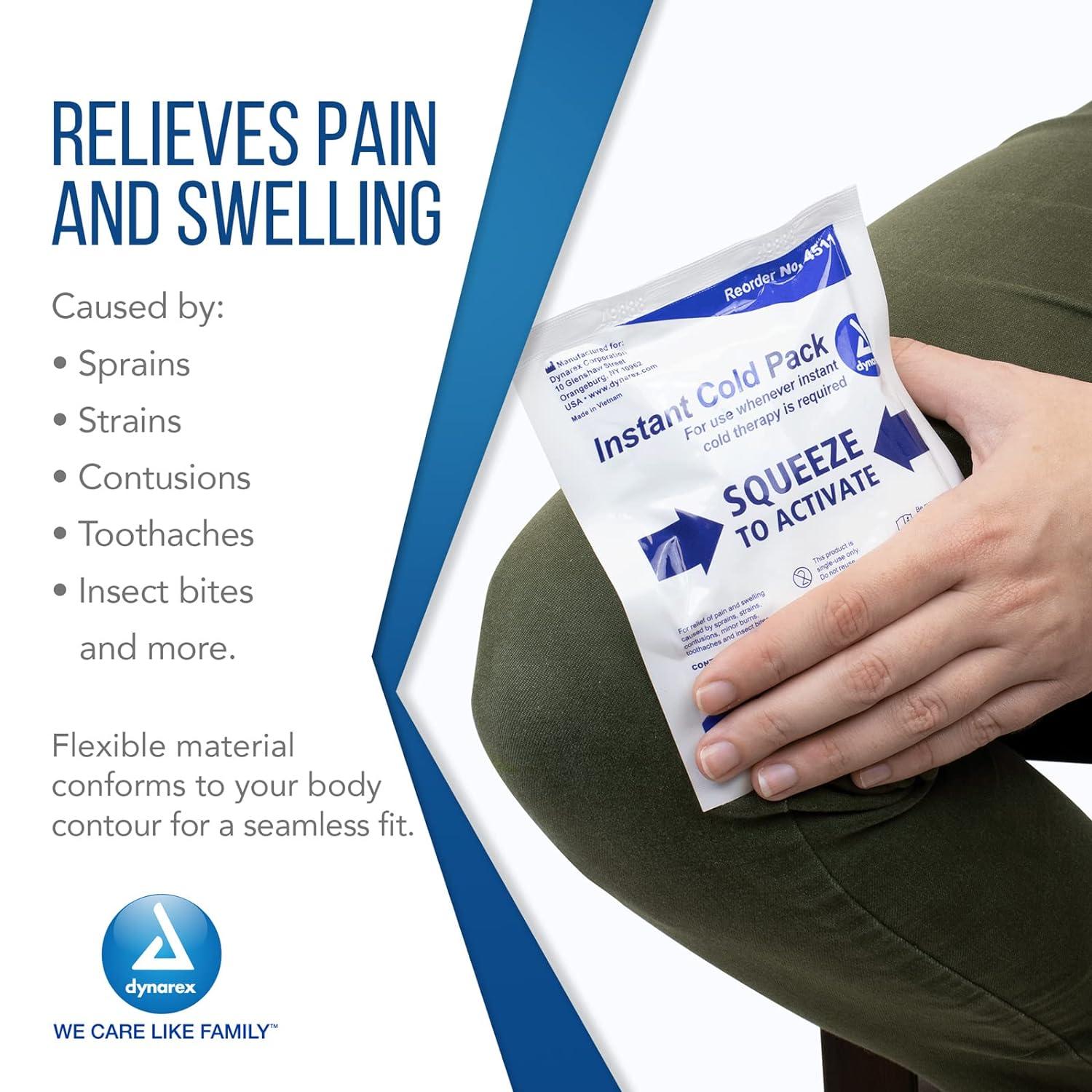 Dynarex Disposable Ice Packs for Injuries - 24-Pack 4x5-Inch Cold Packs ...