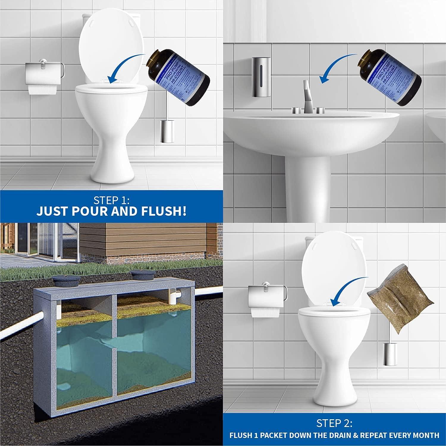 Pro Pump Septic Saver 1-Year Supply with Leak Detection Tab - Prevent ...