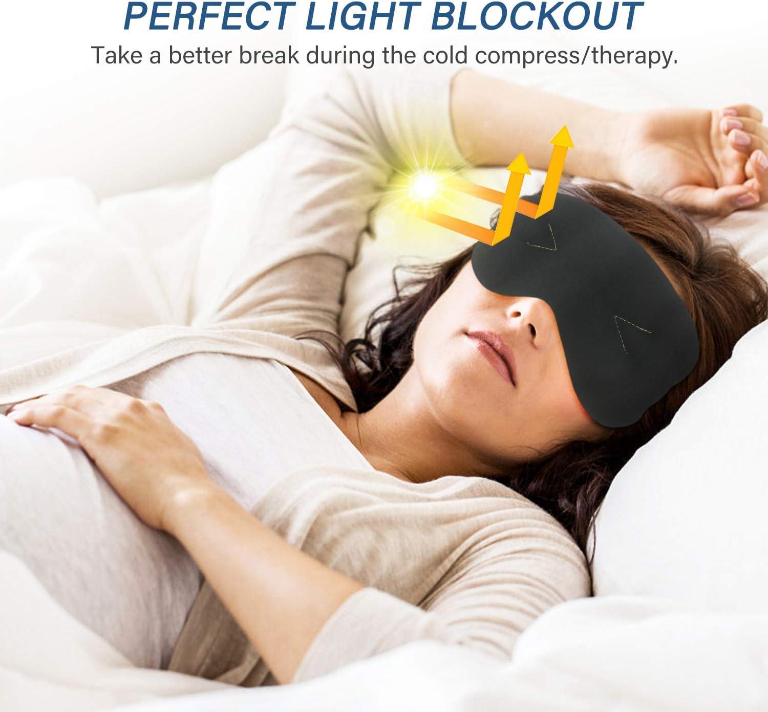 Sysrion Weighted Eye Mask for Sleeping - Cold Compress Sleep Mask for ...