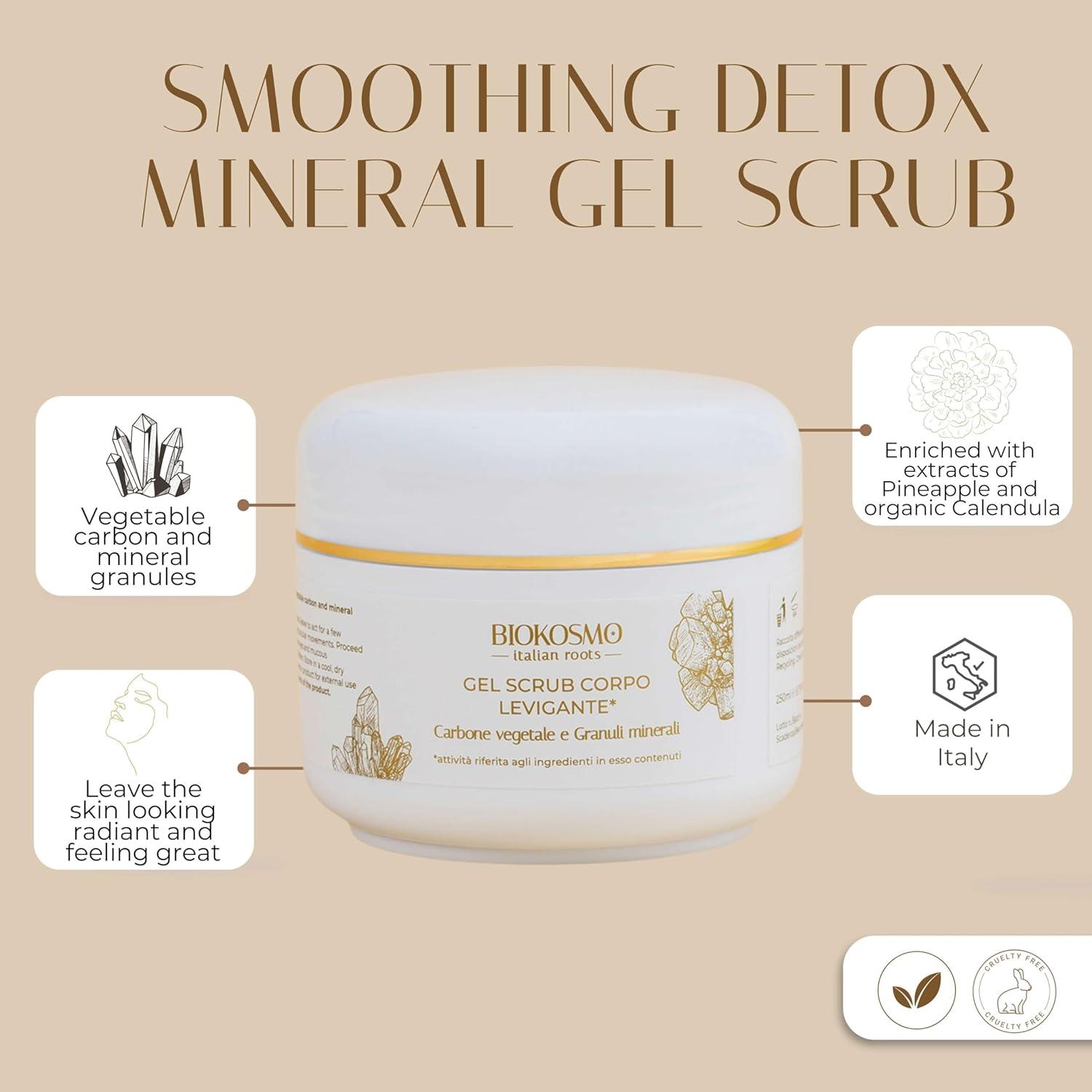 Smoothing Body Scrub Gel Vegetable Charcoal and Mineral Granules | Buy ...