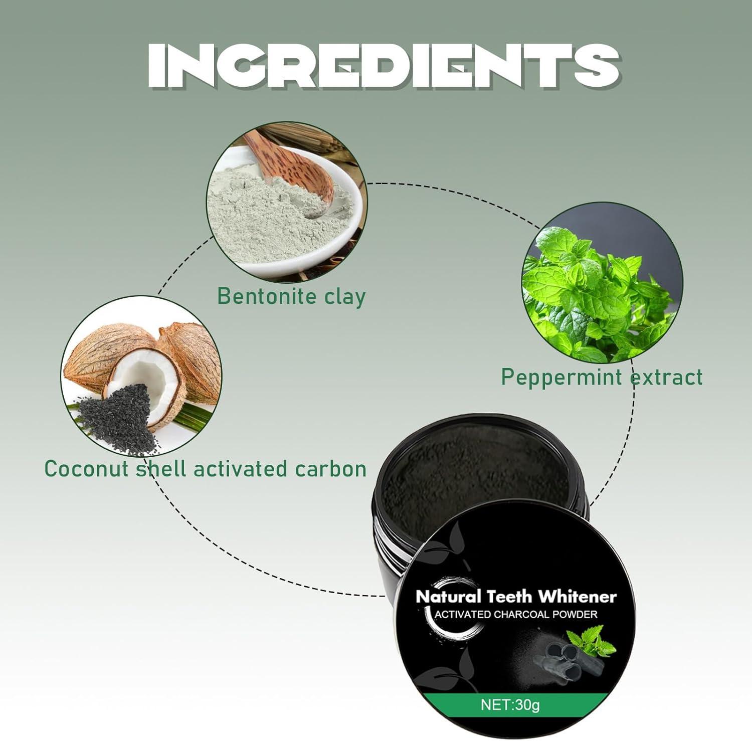 Natural Activated Charcoal Powder for Teeth Whitening - 30g x 2 ...