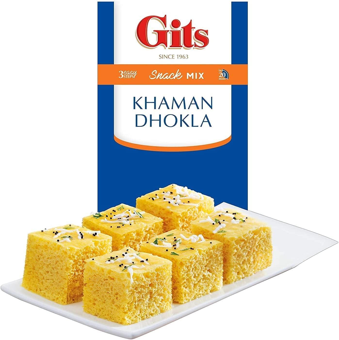 Gits Khaman Dhokla Instant Snack Mix 180g - A Traditional Indian Savory ...