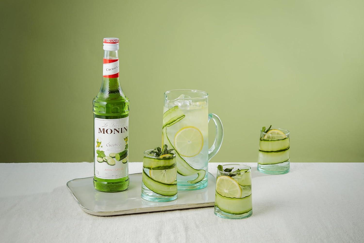 MONIN Premium Cucumber Syrup 700ml for Cocktails and Mocktails - Vegan ...