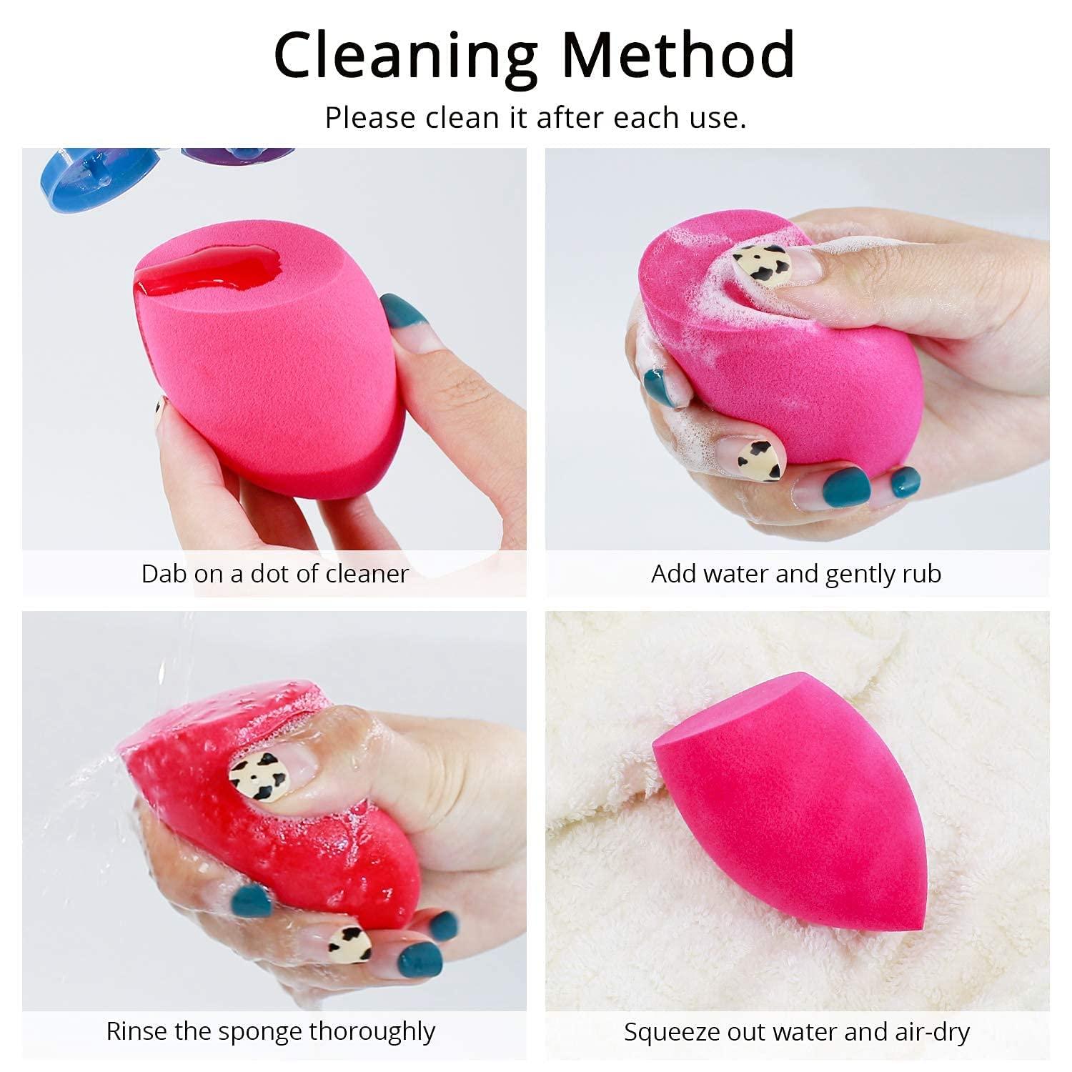 BEAKEY 5 Pcs Foundation Makeup Sponge Set for Liquid, Cream, and Powder ...