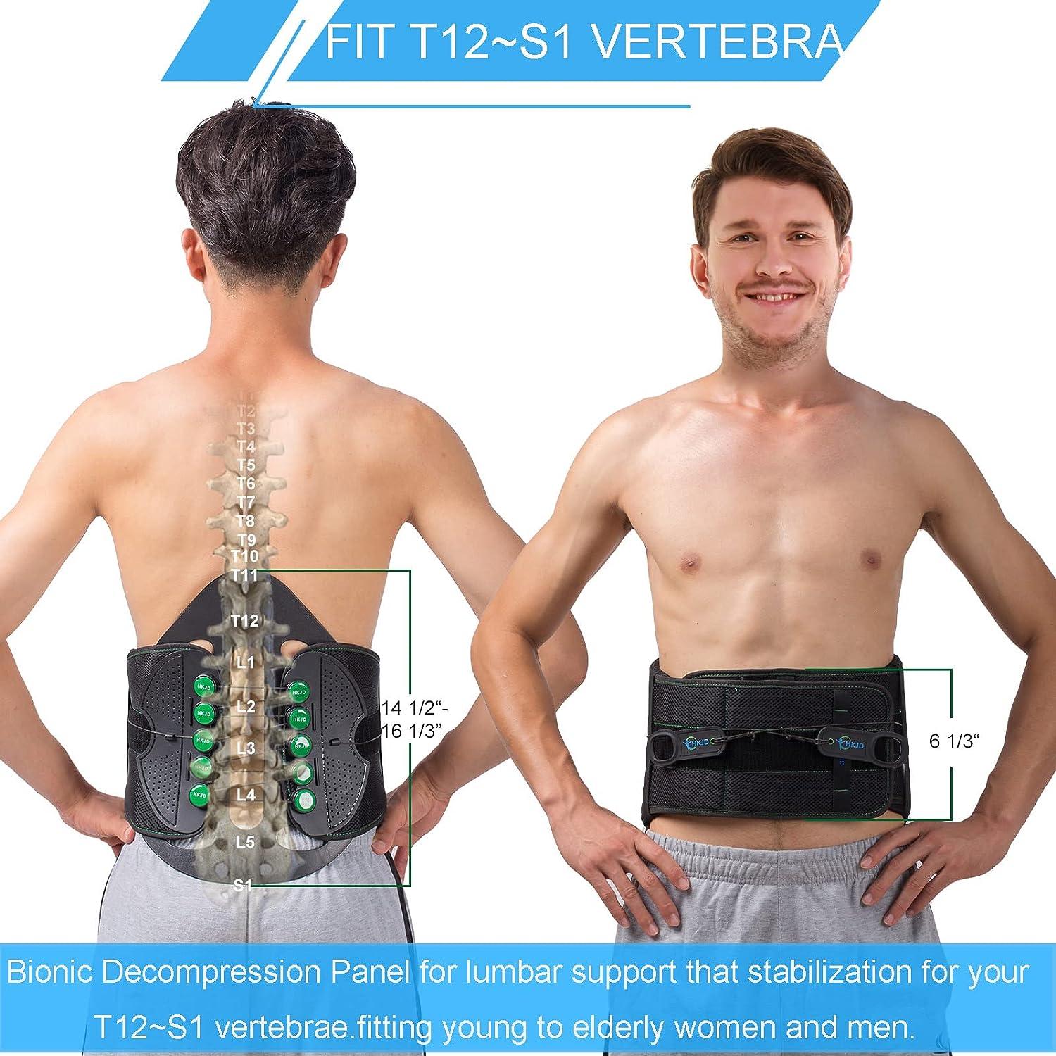 LSO Back Brace Adjustable with Maximum Decompression Plate - Small Size ...