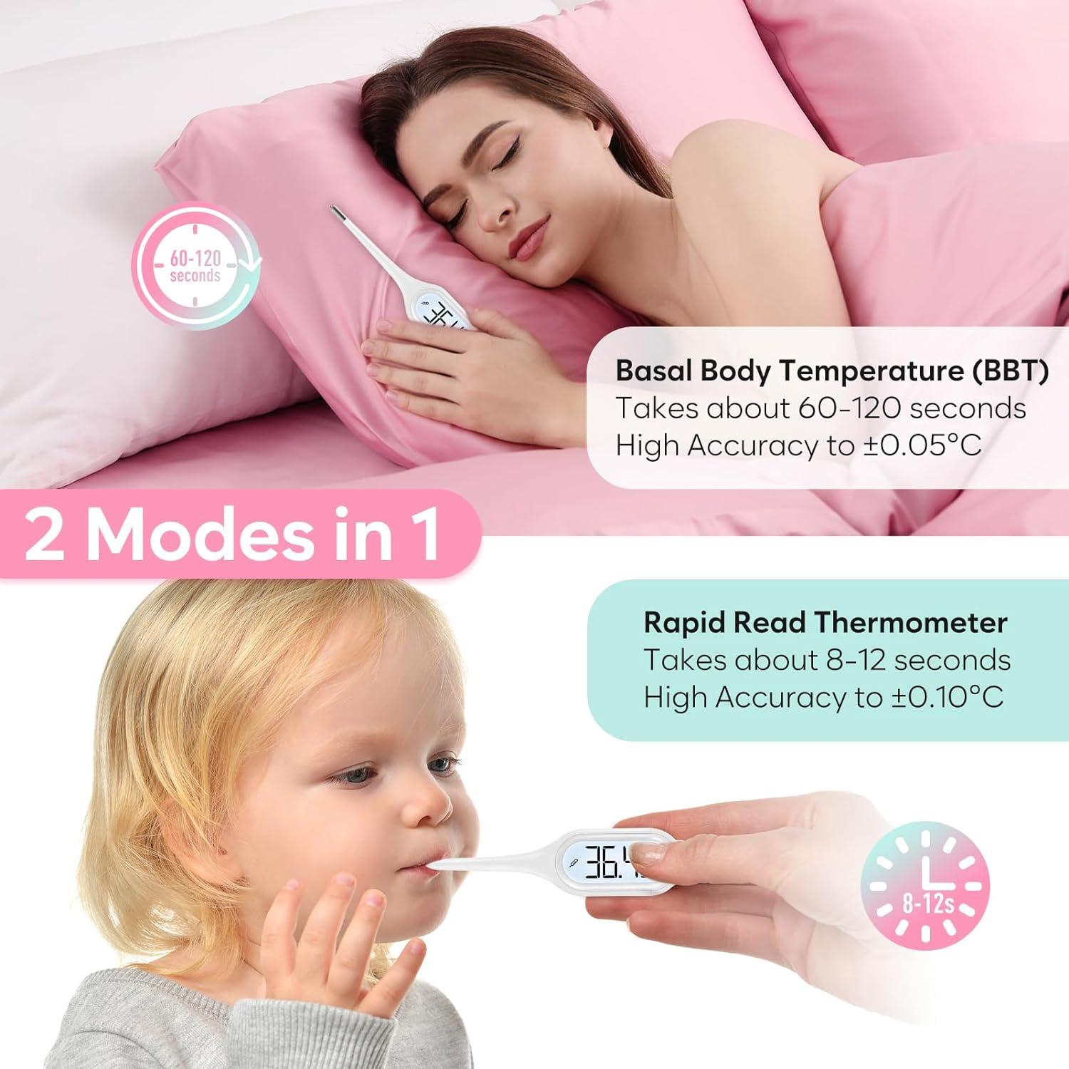 Digital Basal Body Temperature Thermometer | Dual Modes | Easy Home ...