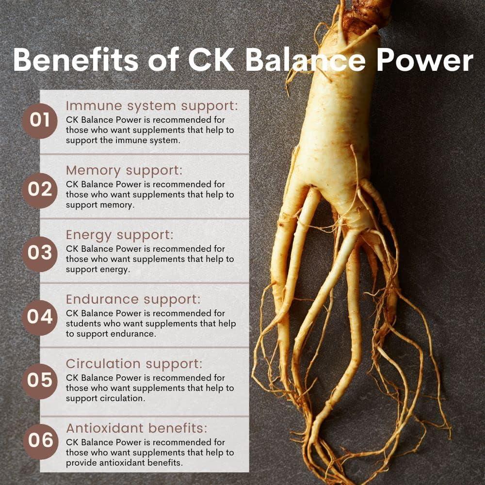 CK Balance Power - 100% Korean Ginseng Extract with Compound K for Immune Support - 5 Vials