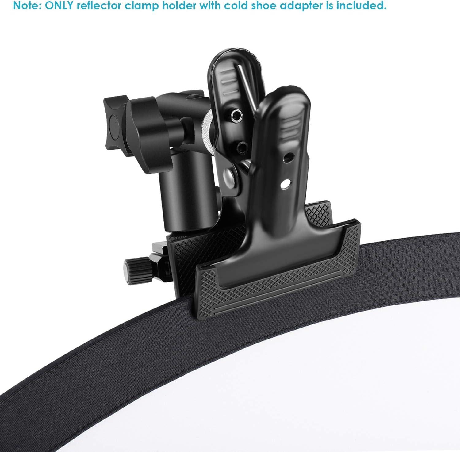 Neewer 2-Pack Heavy Duty Metal Clamp Holder with Cold Shoe Adapter for ...