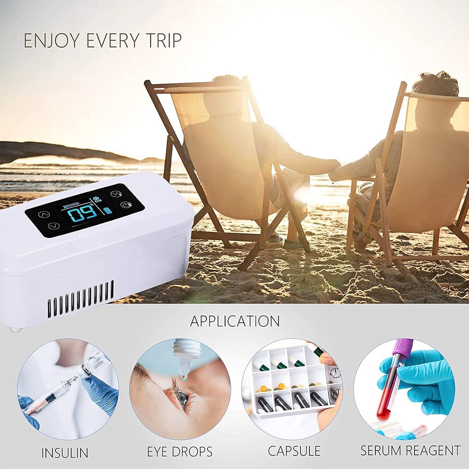Portable Insulin Organizer Cooler Box - Medical Refrigerator Travel ...