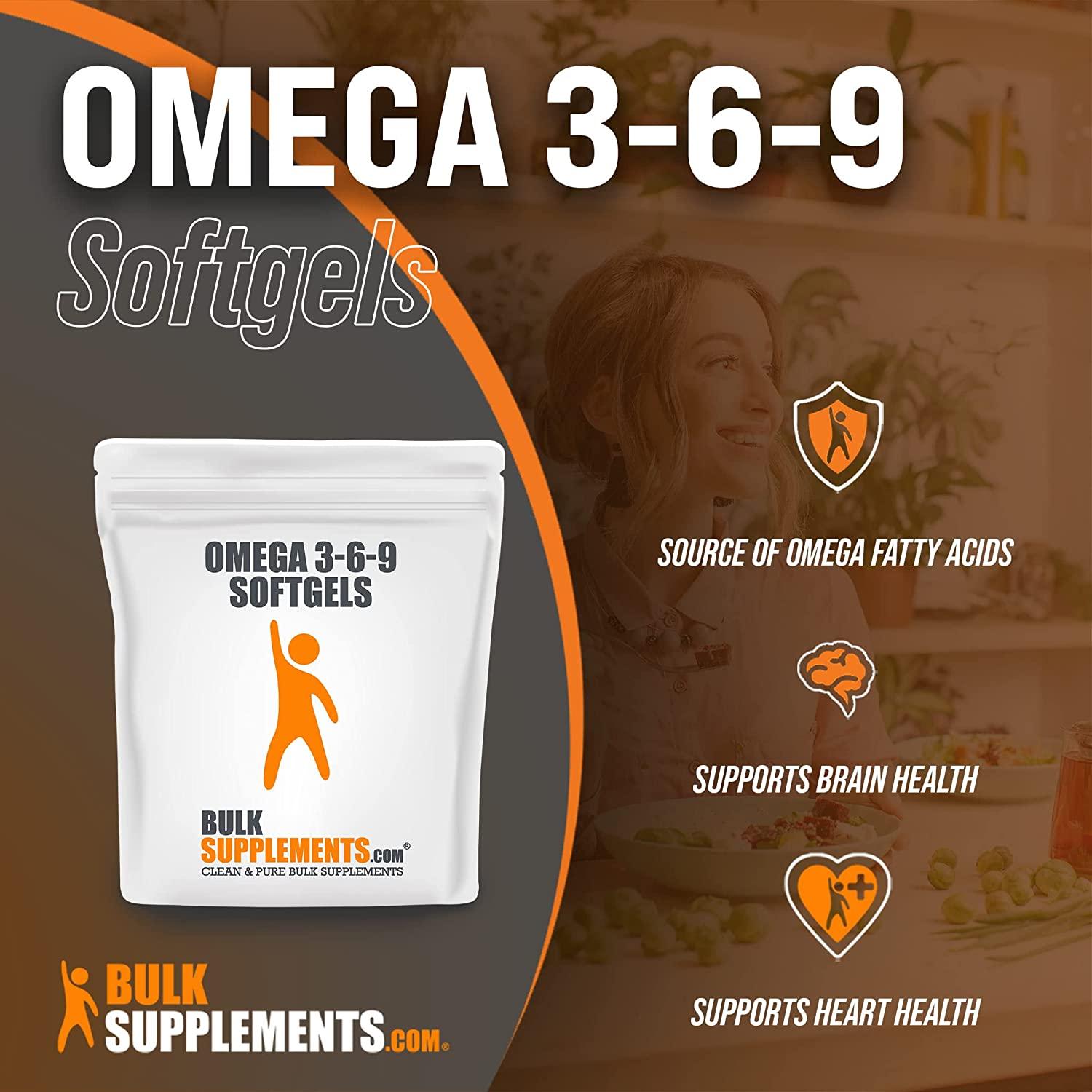 Omega 3-6-9 Fish Oil Softgels - 300 Count - BulkSupplements | Buy Now ...