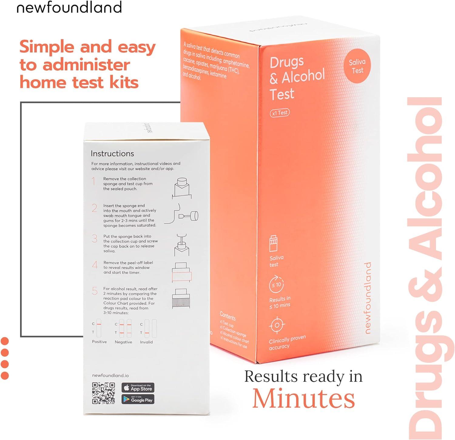 Newfoundland Drugs Testing Kit - Easy Saliva Drug Testing for All Major ...