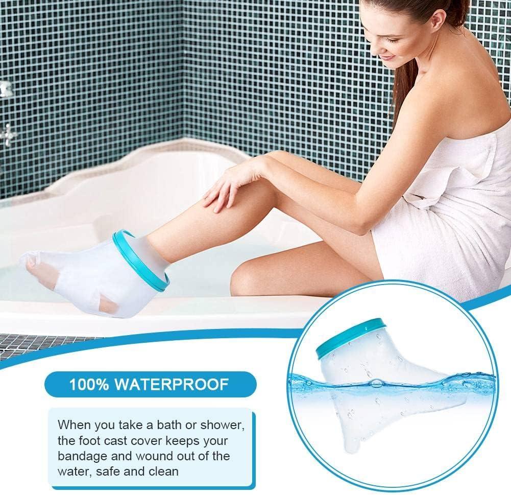 Waterproof Foot Cast Cover for Adults - Reusable 11 Inch Shower Boot ...