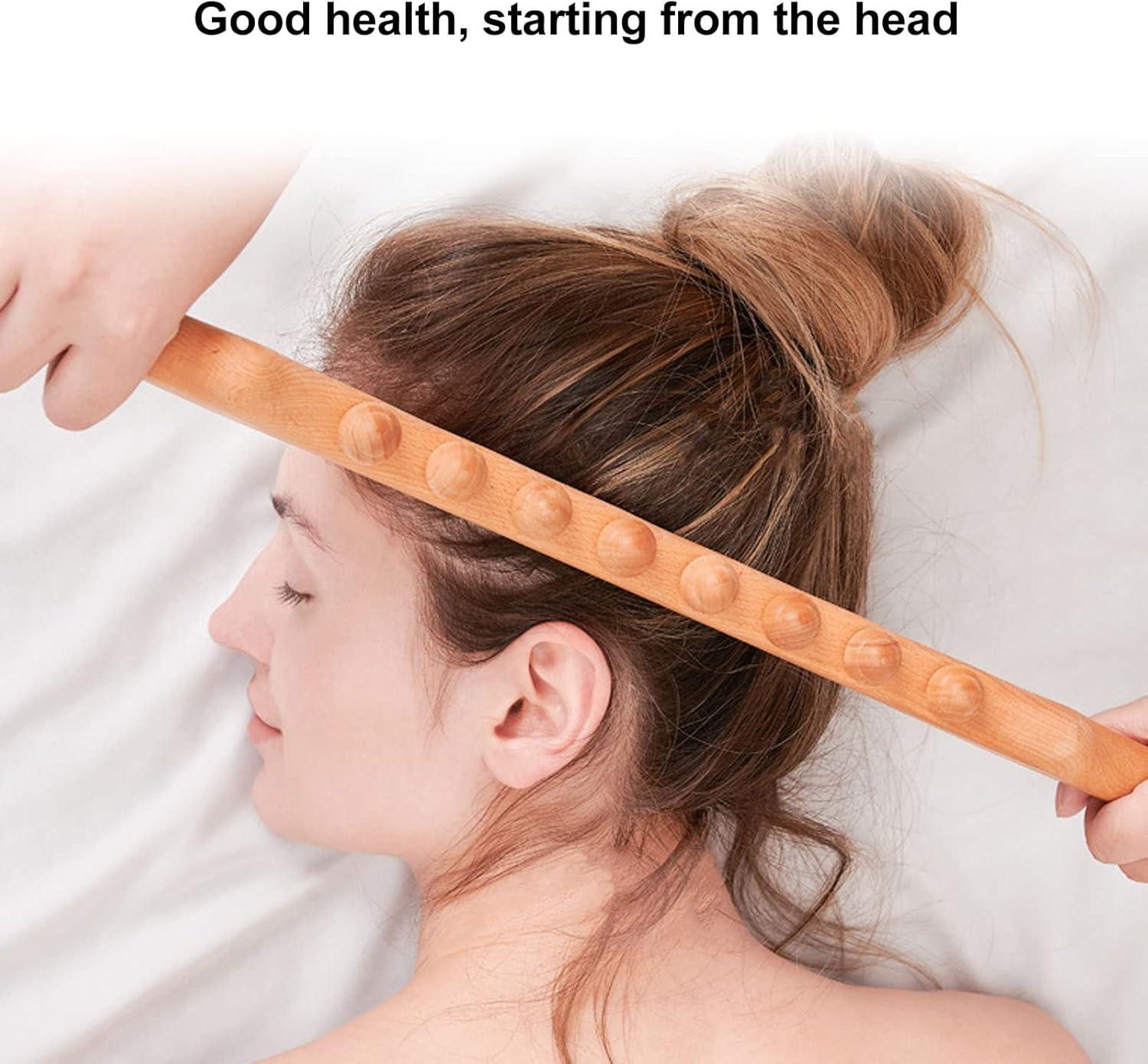 Wooden Massage Tab with 8 Pearls - Universal Full Body Trigger Point ...