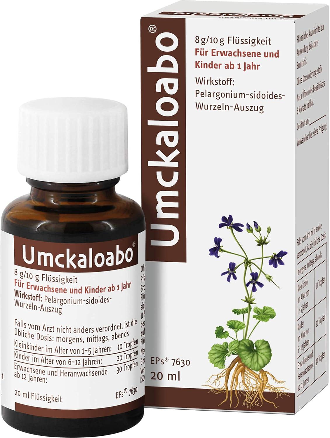 Umckaloabo Drops 20ml - Natural Relief for Cough Sore Throat & Runny ...