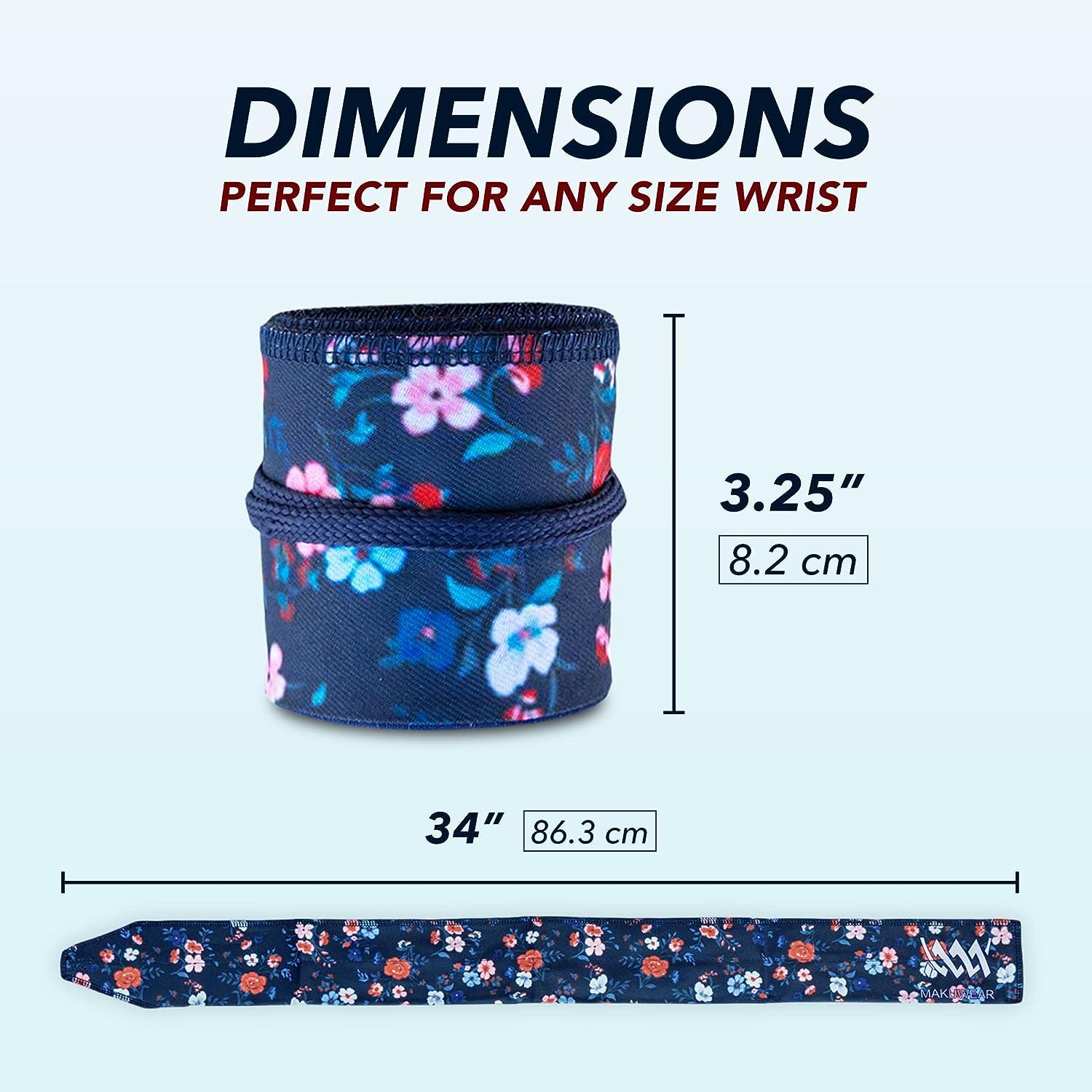 MakuWear Thumbless Wrist Wraps - Floral Workout Wrist Support for Women ...