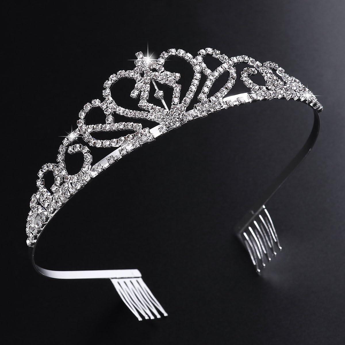 Voarge Tiara Crystal Crown - Vintage Bridal Diadem for Weddings ...
