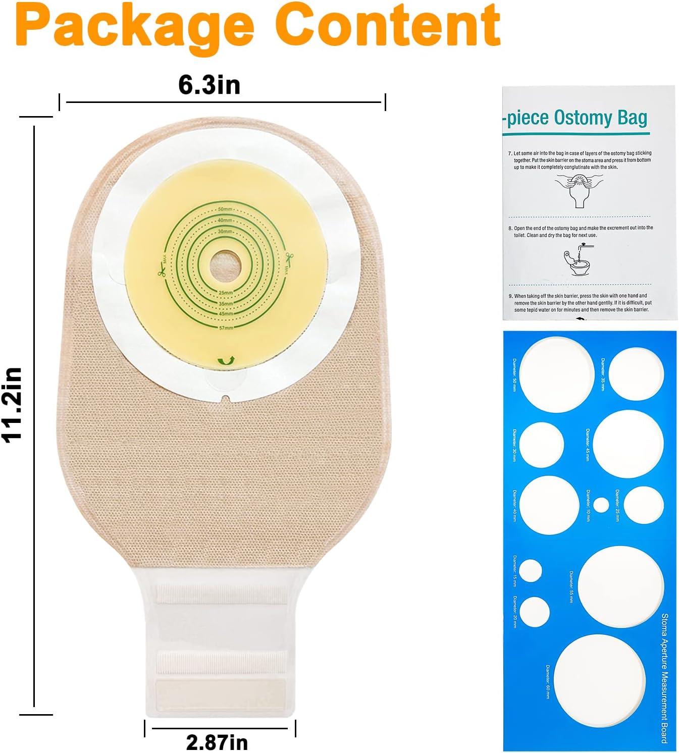 Ceeport 20 PCS Colostomy Bags - Drainable Ostomy Pouch for Ileostomy ...