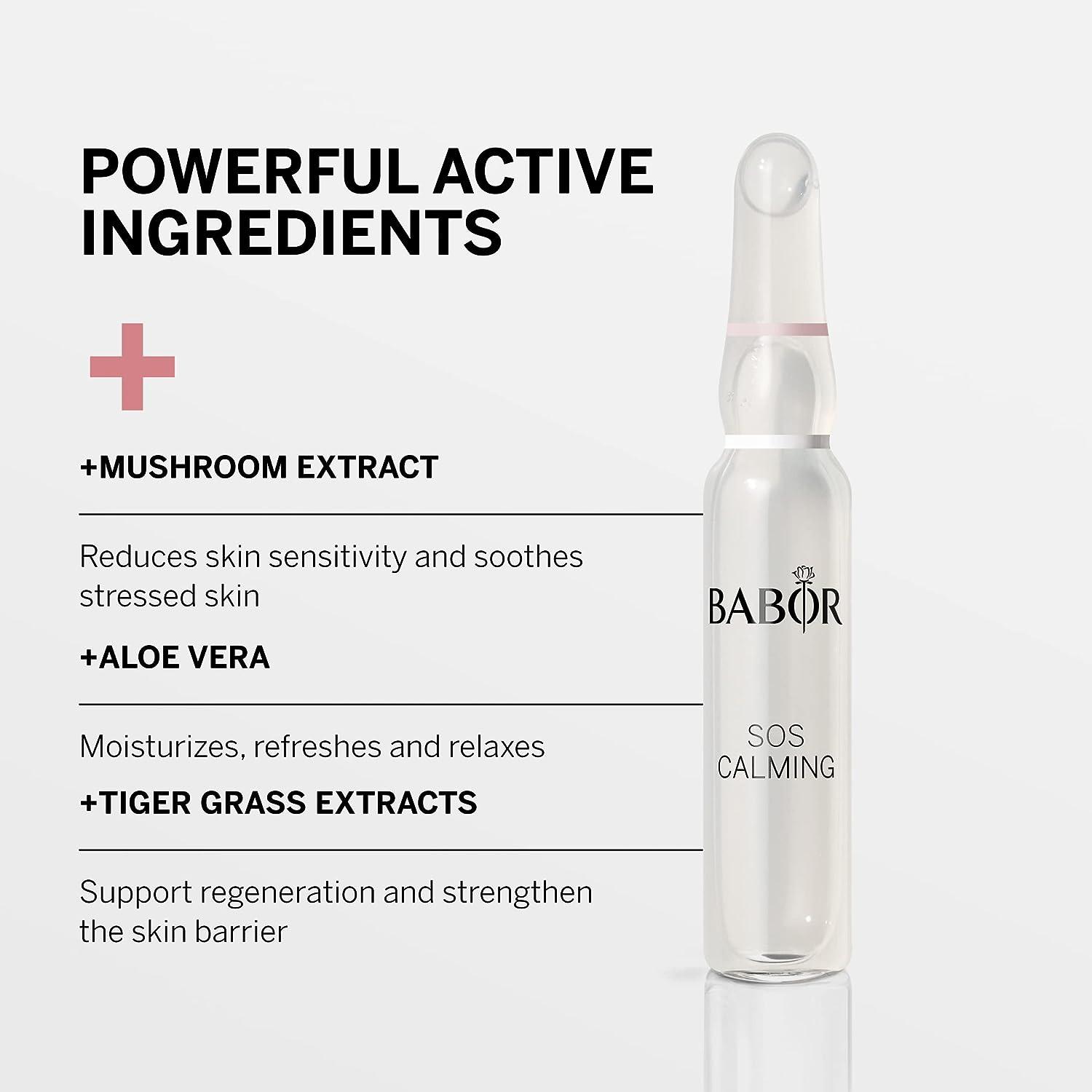 BABOR SOS Calming Ampoule Serum Concentrates - Soothe Irritated Skin ...