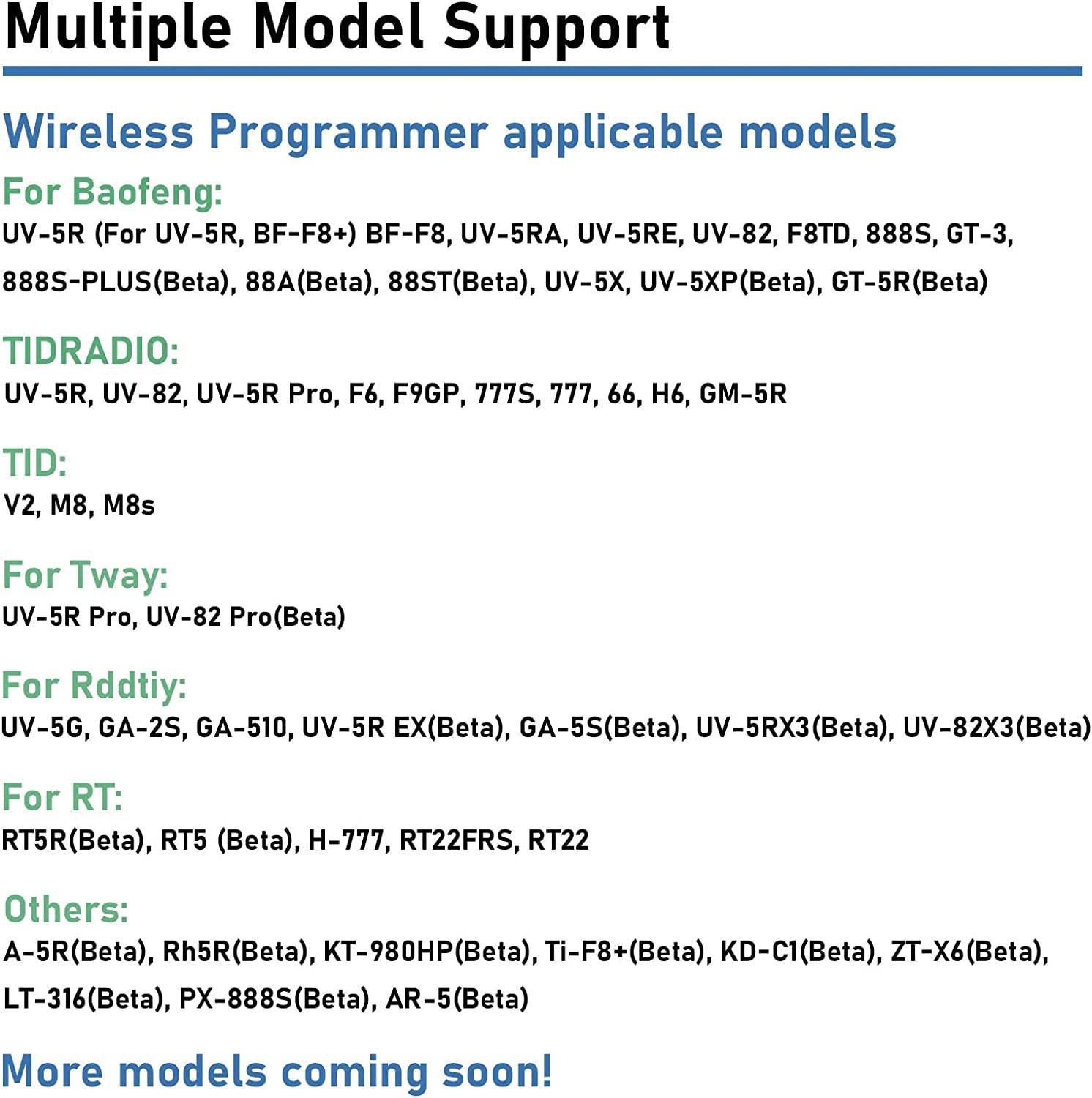 TIDRADIO Ham Radio Wireless Programmer Adapter for Baofeng UV-5R - APP ...