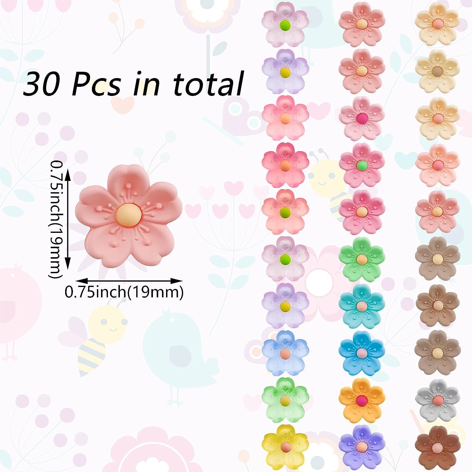 30 Pcs Matte Cherry Blossom Mini Flower Claw Clips - Cute Hair ...