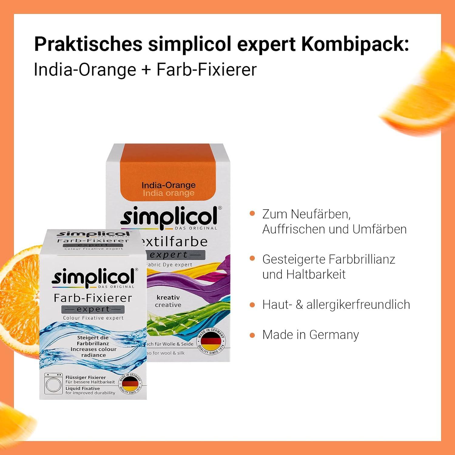 simplicol expert fabric dye + Colour Fixer for washing machine or ...