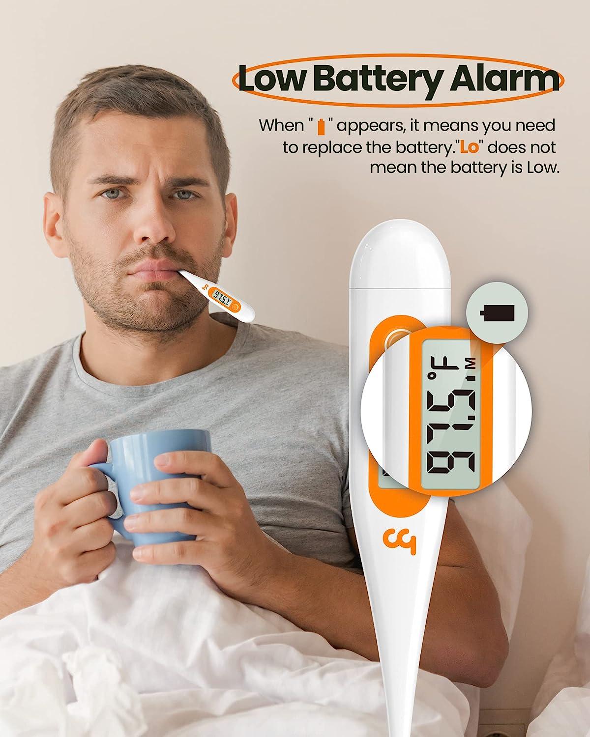 Digital Oral Thermometer for Adults, Kids & Babies | Medical Grade Easy ...