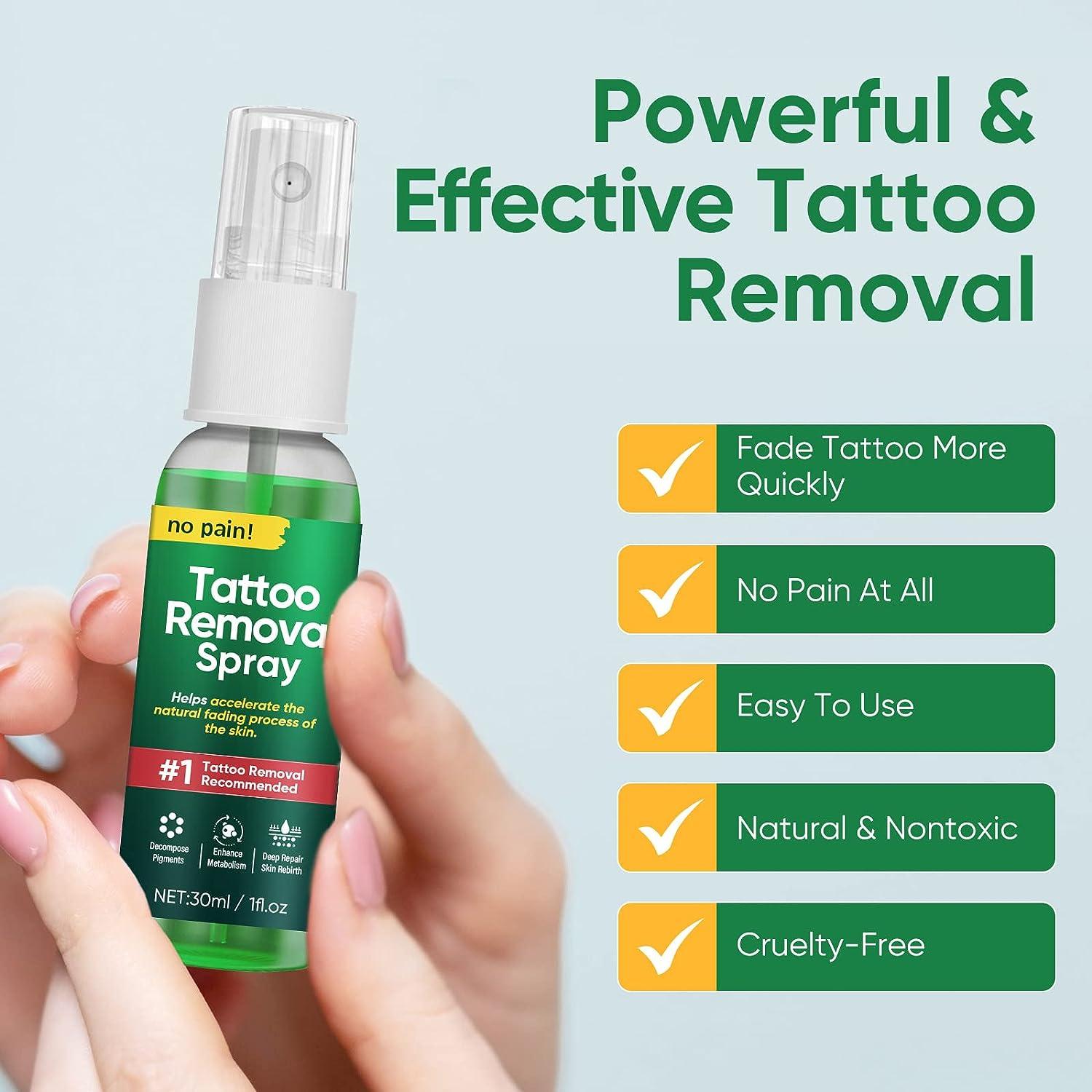 Natural Tattoo Fade Spray for Permanent and Safe Tattoo Removal