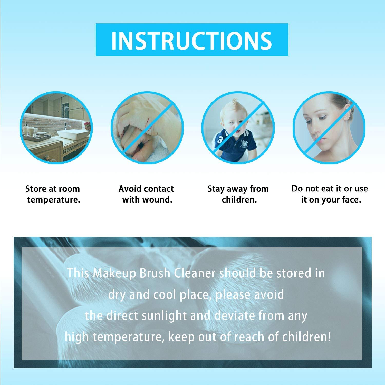 makeup brush cleaner instructions