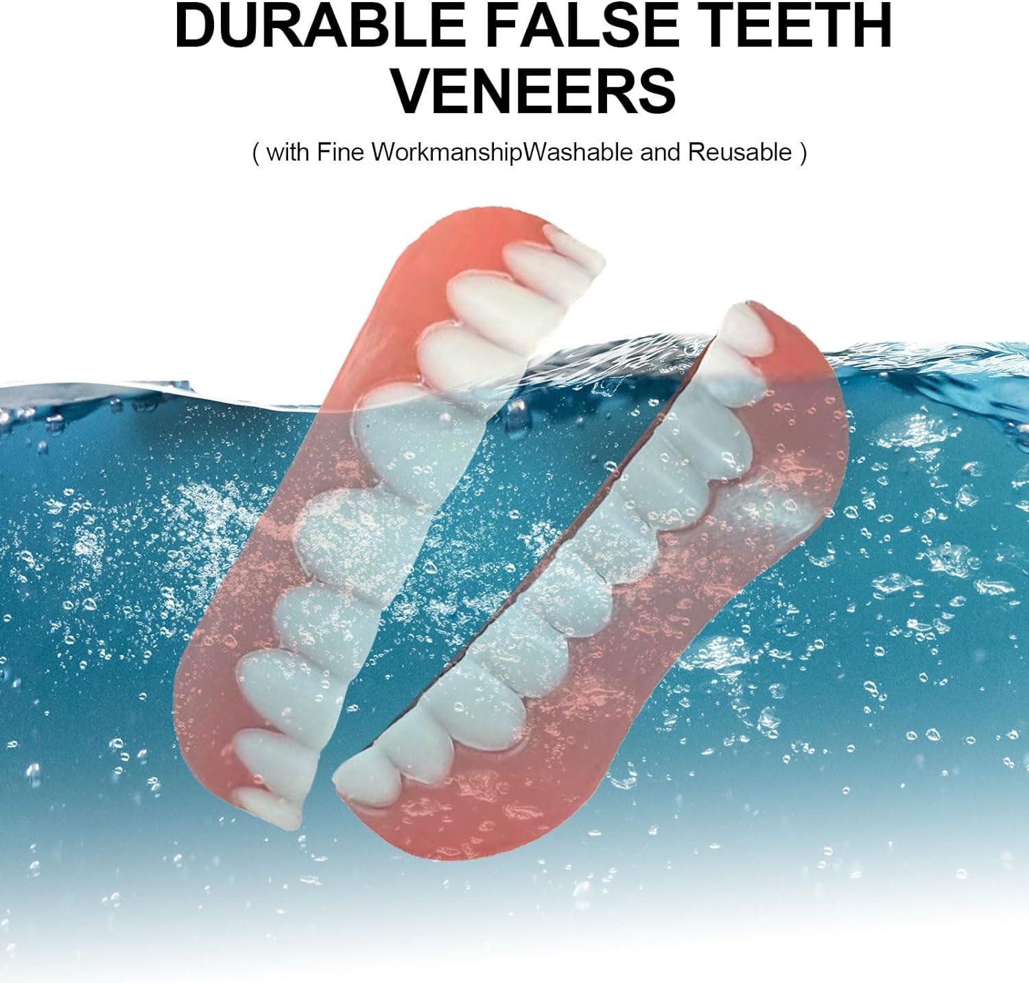 Eupsiiu 5 Pairs of False Teeth Veneers - Cosmetic Tooth Covers for Bad ...