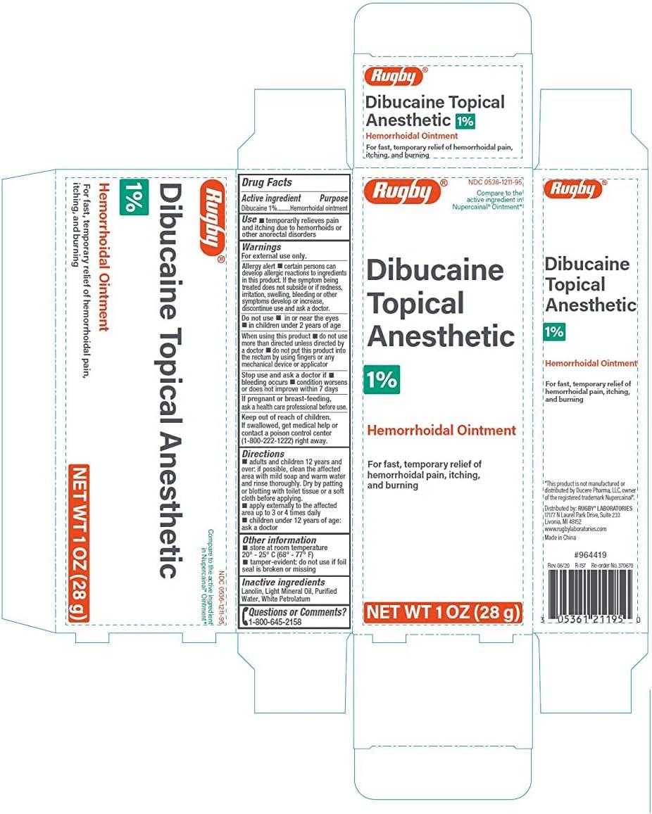 Dibucaine Rugby Topical Anesthetic Ointment 1% - Fast Pain Relief for ...