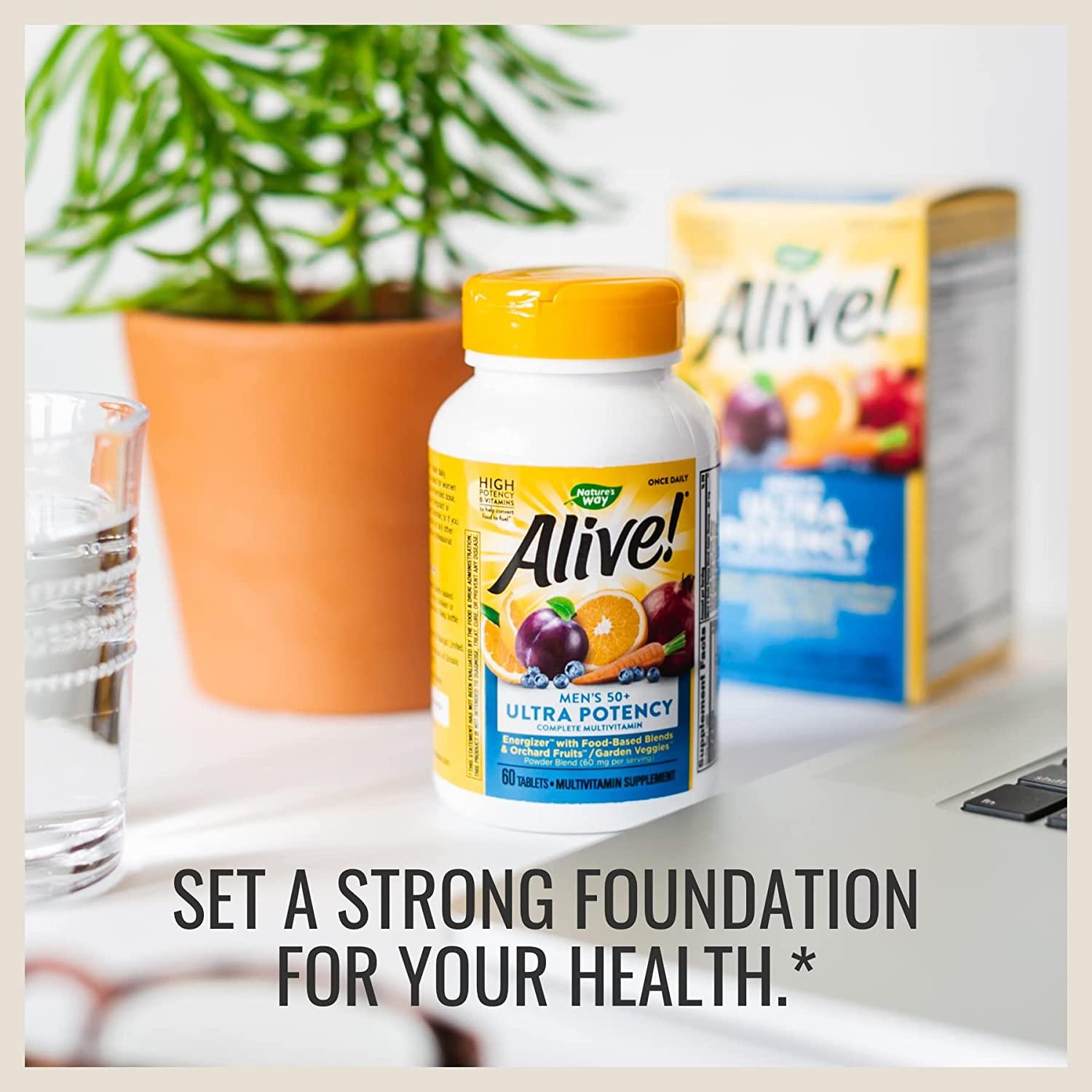 Nature's Way Alive! Menâ€™s 50+ Ultra Potency Multivitamin - 60 Tablets ...