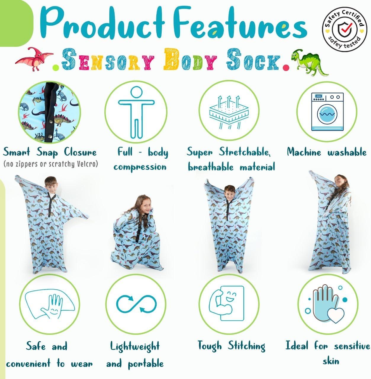 Blissful Bond Premium Sensory Body Sock Full Body Wrap for Deep ...