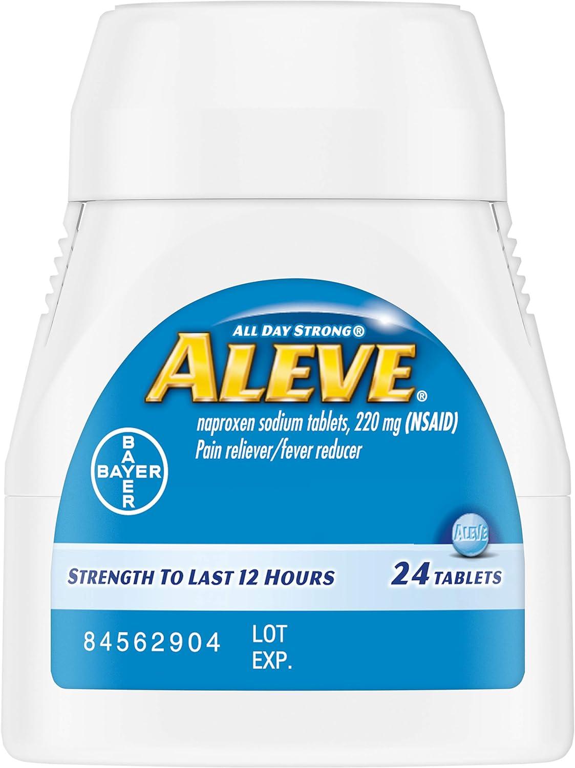 Aleve Caplets 24-Count x 2 - Fast Pain Relief Tablets