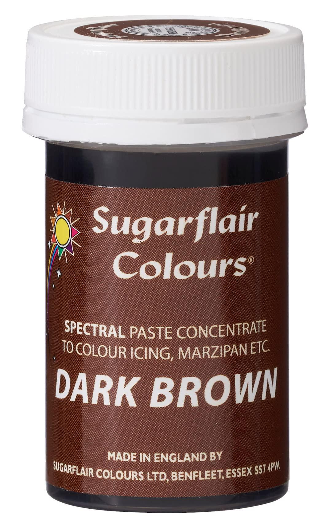 Sugarflair Dark Brown Spectral Food Colouring Paste 25g - Highly ...